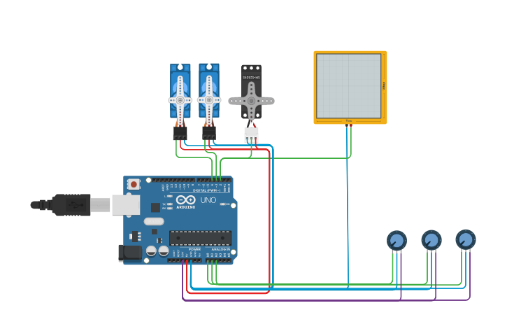 Circuit design Flugzeug Steuerung | Tinkercad