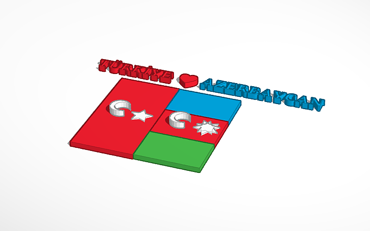 3D design TÜRKİYE AZERBAYCAN - Tinkercad