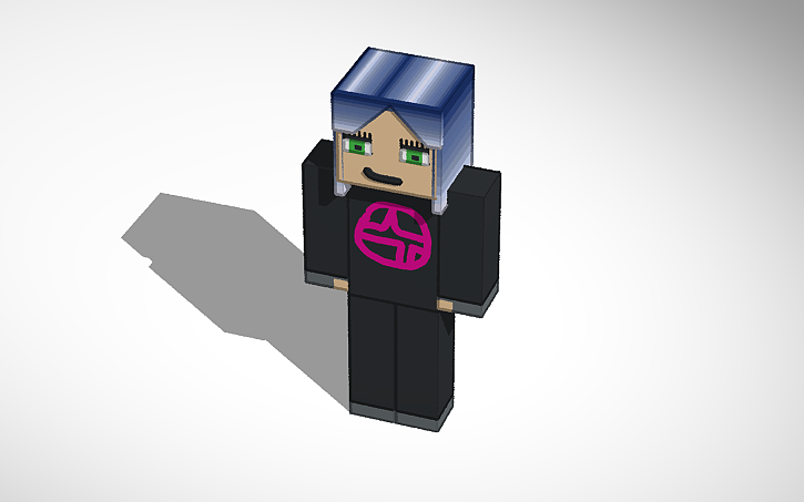 3D design Minecraft Character(UnNamed's Girl) - Tinkercad