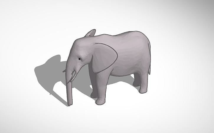 3D design Elefante - Tinkercad