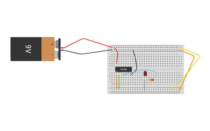 Circuit design 7408 - Tinkercad