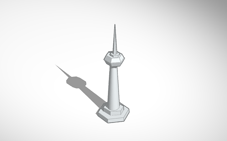 3D design KL Menara Tower !!! - Tinkercad
