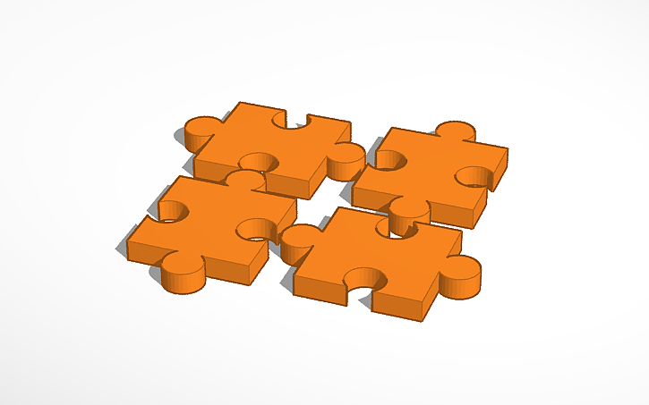 3D design Puzzle Pieces - Tinkercad