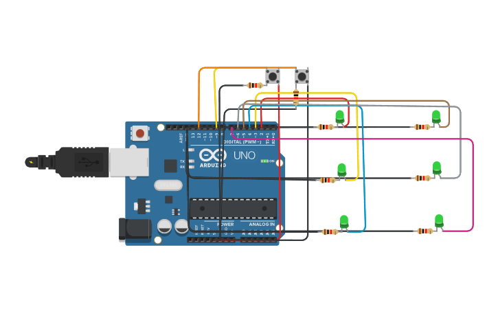 Circuit design Aarick - Electronic Dice - Tinkercad
