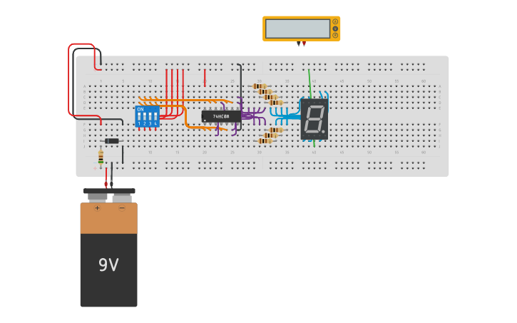 Circuit design IC 7400 - Tinkercad