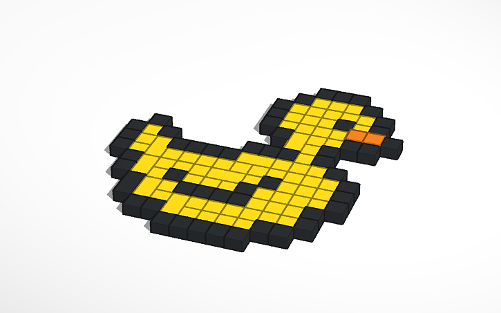 3D design 8 Bit Rubber Duck - Tinkercad