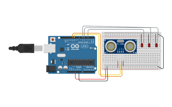 Circuit Design Copy Of Circuito 02 Sensor De Proximidade E Arduino
