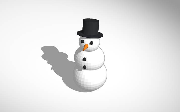 3D design snowman-CAD assignment - Tinkercad