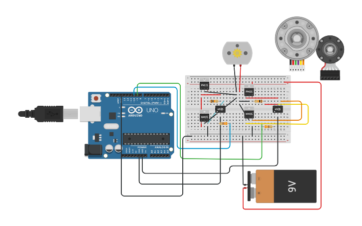 Circuit design h-bridge | Tinkercad