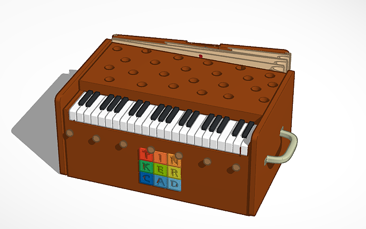 3D design Harmonium/Reed Organ/Pump Organ/AI Project | Tinkercad