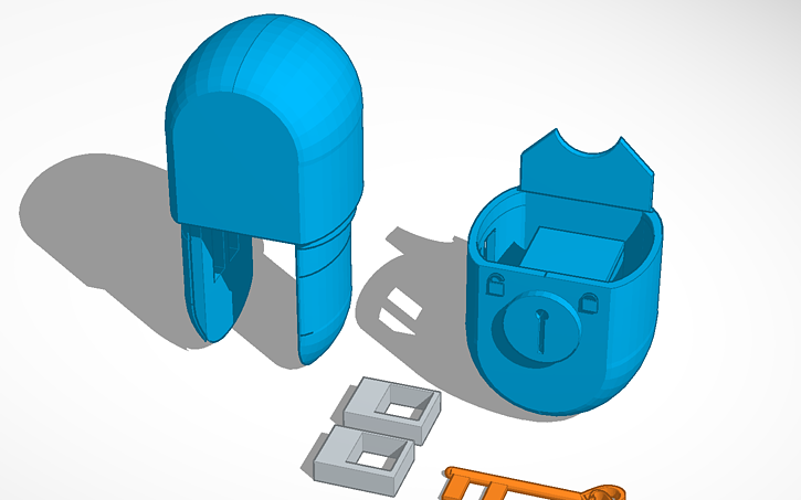 3D design Door Knob Cover Lock Parts - Tinkercad