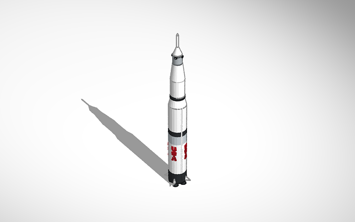 3D design Saturn V , "the mythical rocket who leads us to the moon ...