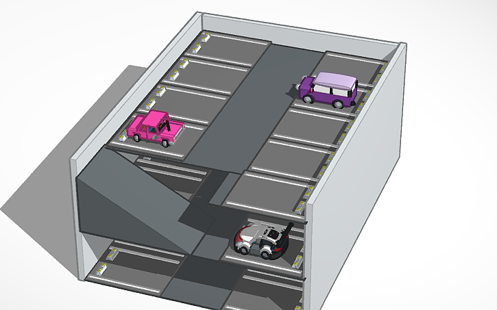 3D design Práctica 24 (parking) - Tinkercad