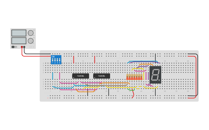 Circuit design My Seven Segment Display - Tinkercad