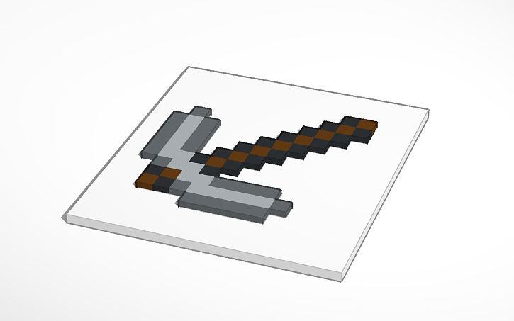 3D design Minecraft Pickaxe | Tinkercad
