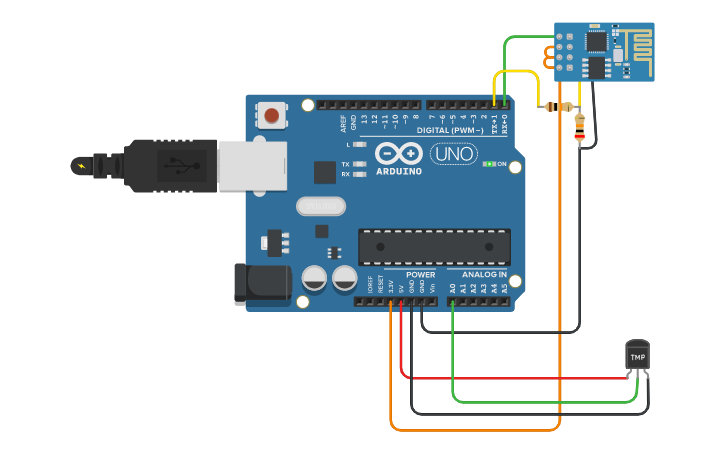 Circuit design Sensor de humedad - Proyecto final - Tinkercad