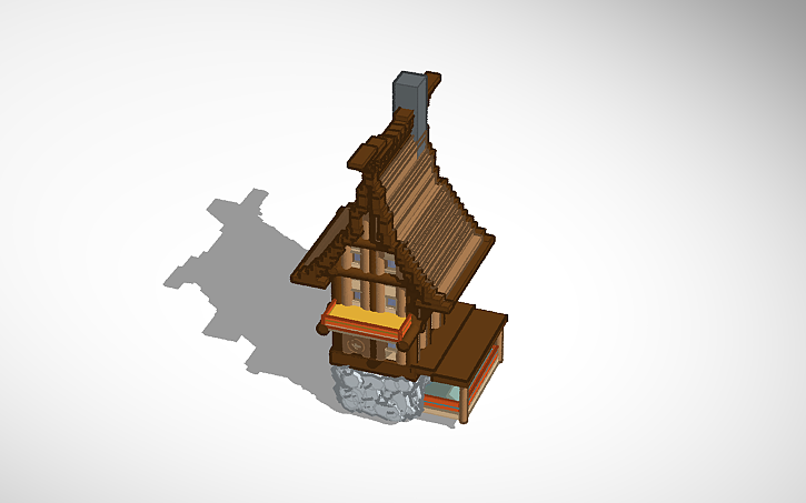 3D design Bird house Minecraft Rustic house | Tinkercad