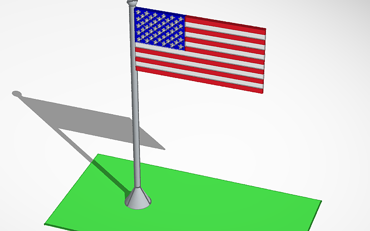 3D design American Flag - Tinkercad