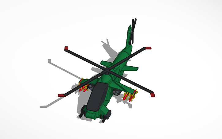 3D design attack chopper - Tinkercad