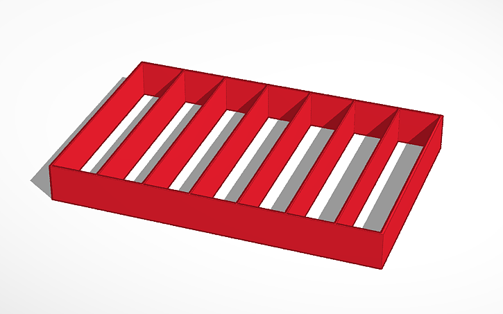 3D design drawer spice rack - Tinkercad