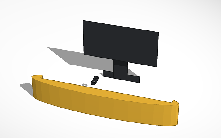 3D design My remote and T.V. - Tinkercad