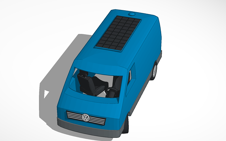 3D design VW Transporter T4 car van 1:50 - Tinkercad