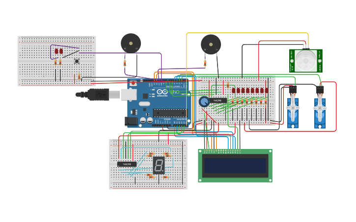 Circuit design Metro System - Tinkercad