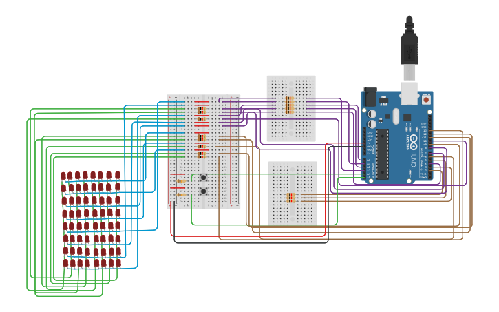 Circuit design Экзамен (Snake) | Tinkercad