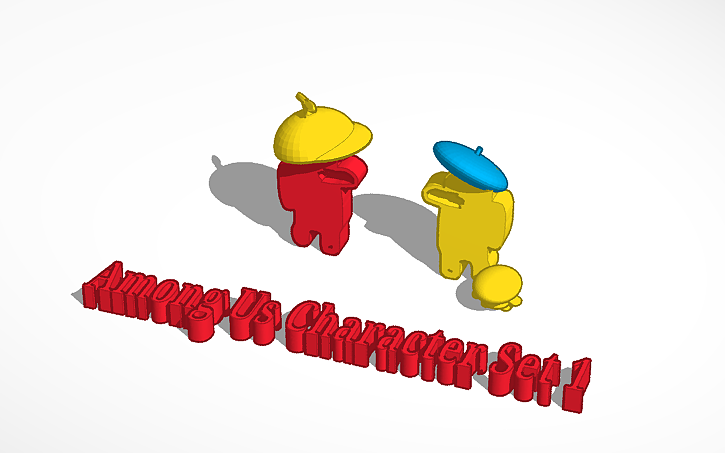 3d Design Among Us Character Set Tinkercad
