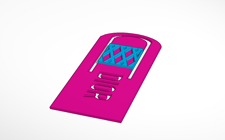 3D design Jbm bookmark dior - Tinkercad