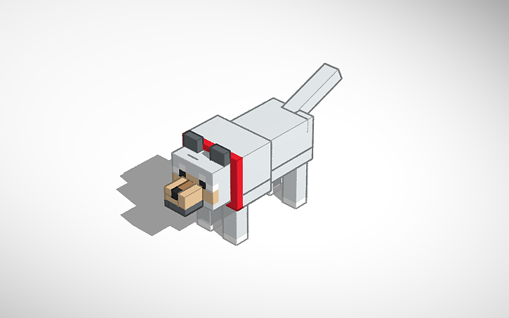 3D design Minecraft pes - Tinkercad