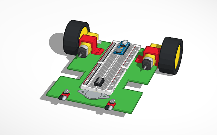 3D design Coche seguidor de linea - Tinkercad