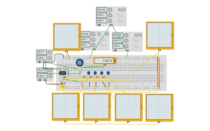 Circuit Design Filtro Pasa Bajas De 1er 2do 3er Y 4to Orden Tinkercad