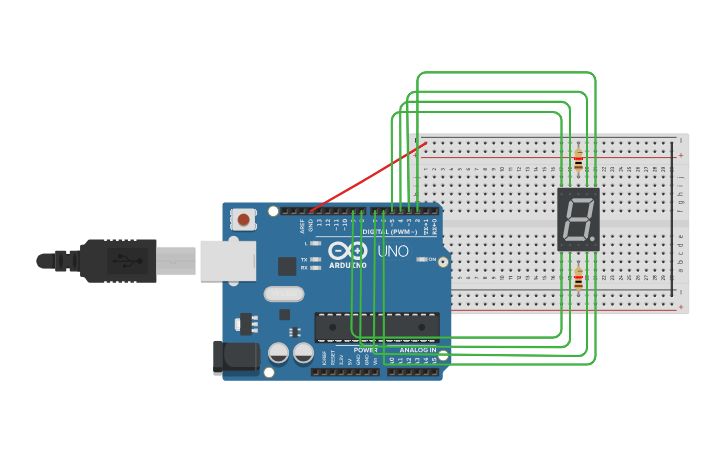 Circuit Design Copy Of Display 7 Segmentos Tinkercad