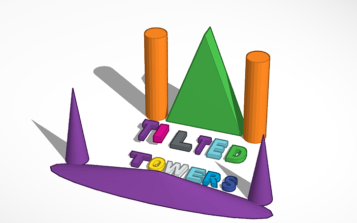 3D design Tilted Towers Fortnite Battle Royale - Tinkercad