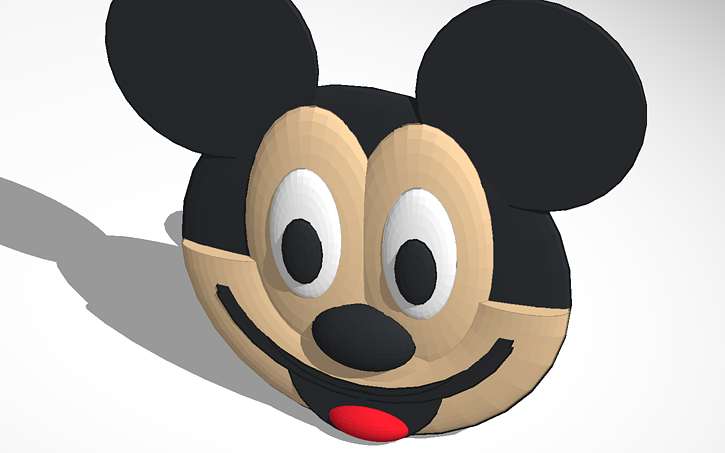 3D design Mickey Mouse | Tinkercad