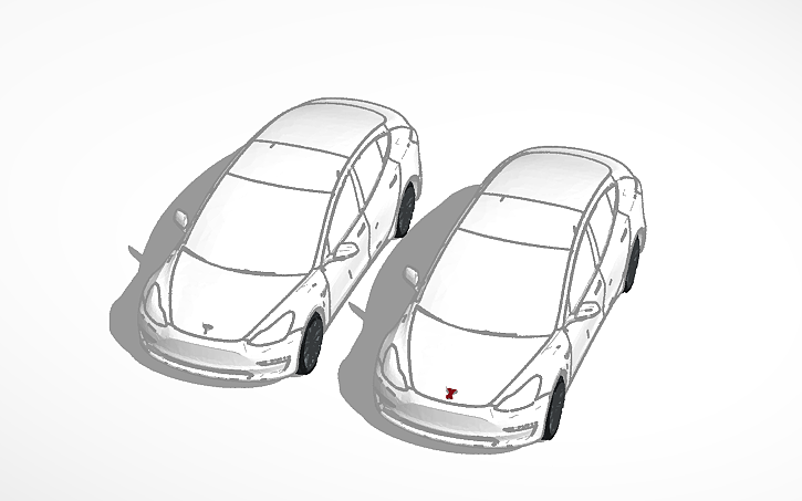 3D design tesla car - Tinkercad