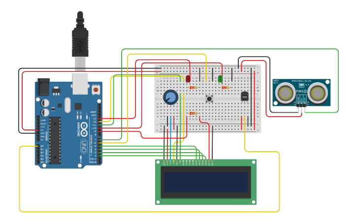 Circuit design LCD Multifunction board | Tinkercad