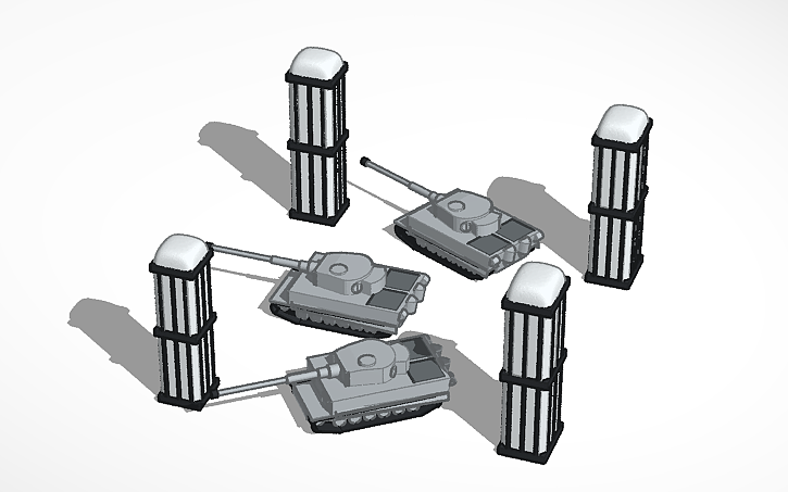 3D design TIGER TANK - Tinkercad