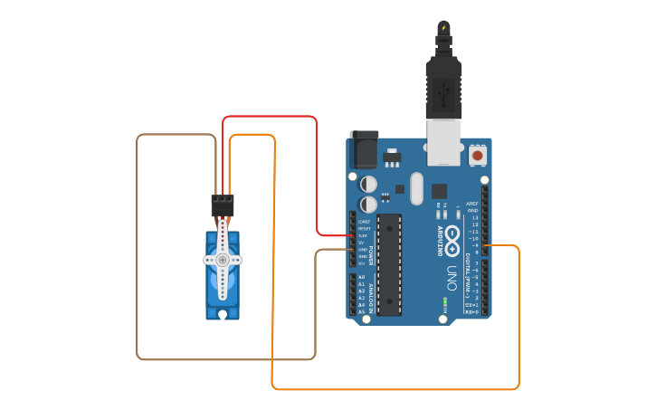 Circuit design MOTOR SERVO-NISA PRATIWI XII TOI B - Tinkercad Circuit design MOTOR SERVO-NISA PRATIWI XII TOI B - Tinkercad
