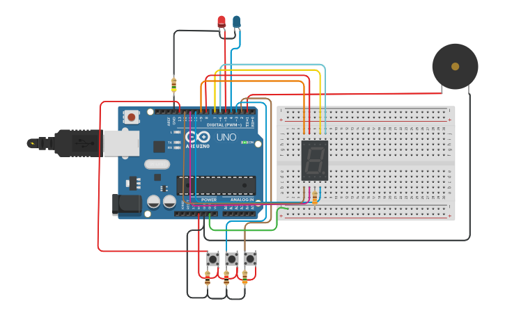 Circuit design PASSA OU REPASSA EM ANDAMENTO - Tinkercad