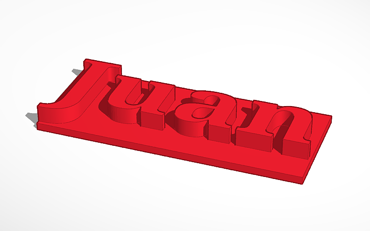 3D design Name Tag - Tinkercad