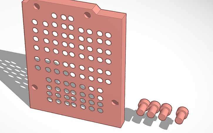 3D design Arduino R3 board support with screws - Tinkercad