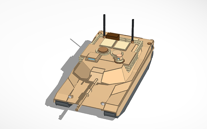 3D design M1 Abrams (Remake) - Tinkercad