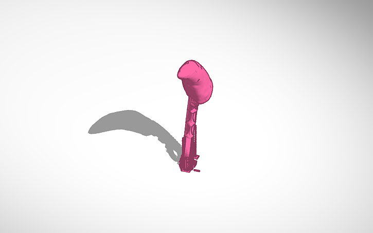 3D design T-rex tooth karambit - Tinkercad