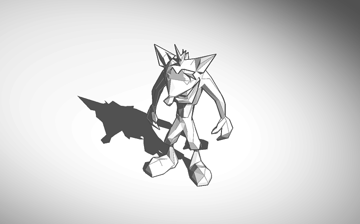 3D design Crash Bandicoot PS1 Model (Untextured) - Tinkercad