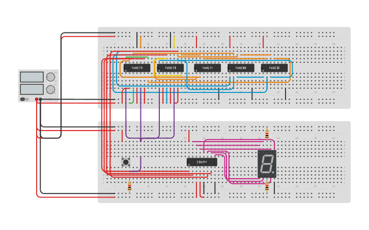 Circuit Design 0343681 4 Bit Synchronous Binary Counter Using J K Flip