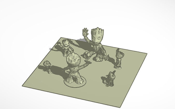 3D design GROOT - Tinkercad