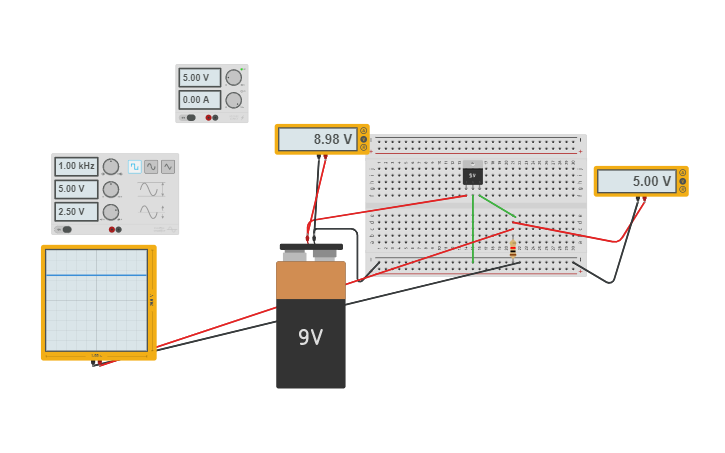 Circuit design Regulador 5V | Tinkercad Circuit design Regulador 5V | Tinkercad