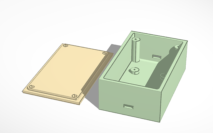 3D design electronic assembly box 60x30x20 - Tinkercad
